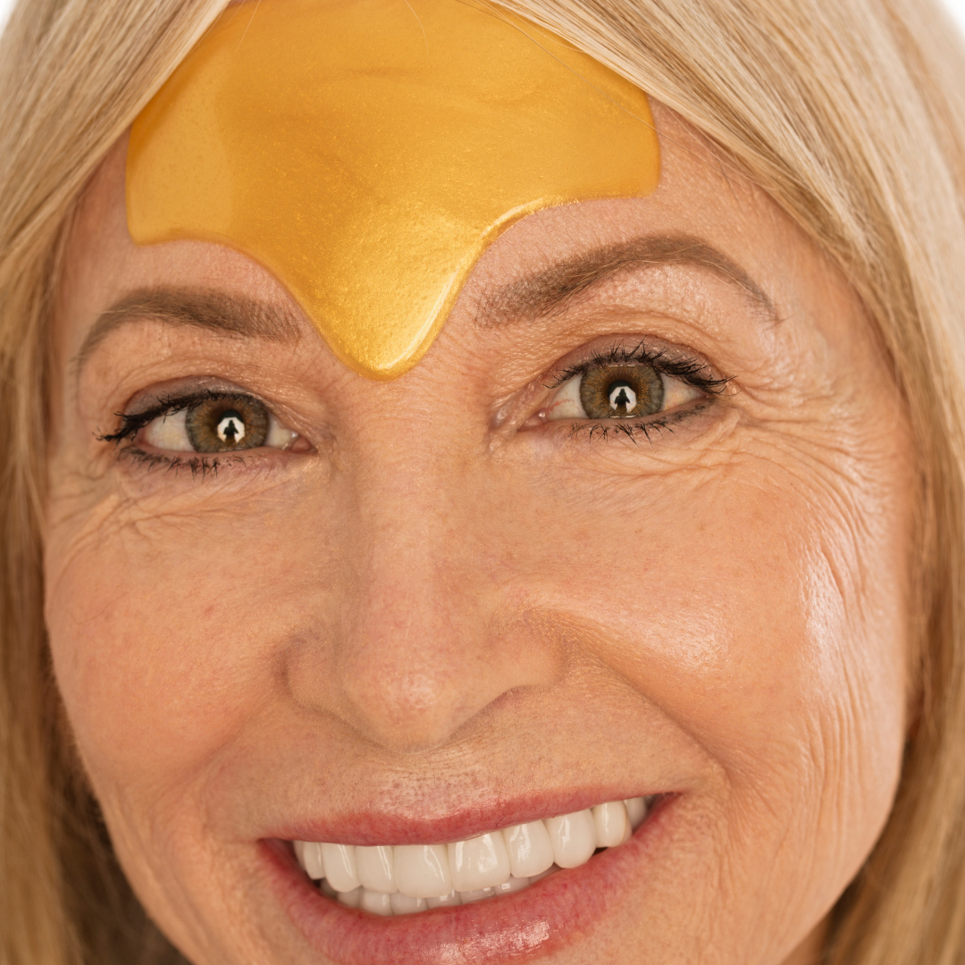 24K Gold & Collagen Crystal Forehead Mask – James Cosmetics